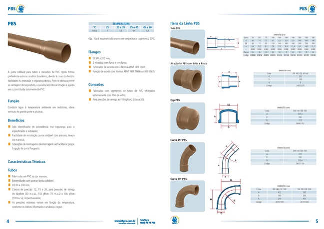 Tecto - Catálogo: Tigre - Indústria PBS - Catálogo Técnico - Busca: cap